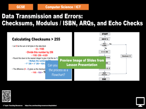 Error Checking - Checksums, Modulus, ARQs-GCSE Computer Science- Full ...