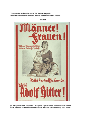 WJEC GCSE History Germany In Transition Question 3 Guide with Practice ...