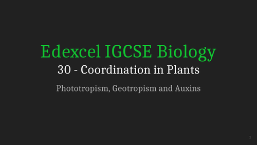 Edexcel IGCSE Biology Presentations Chapter 4 - Coordination and ...