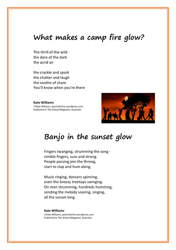 2 Sunset Poems (by author, published) | Teaching Resources
