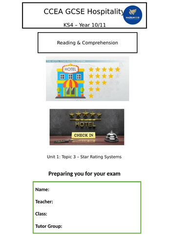 Star Rating Systems - Hospitality Industry | Teaching Resources