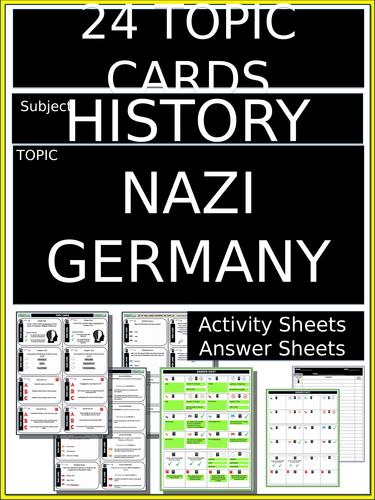 Nazi Germany History Task cards | Teaching Resources