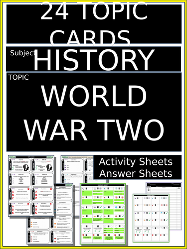World War Two History Task Cards | Teaching Resources