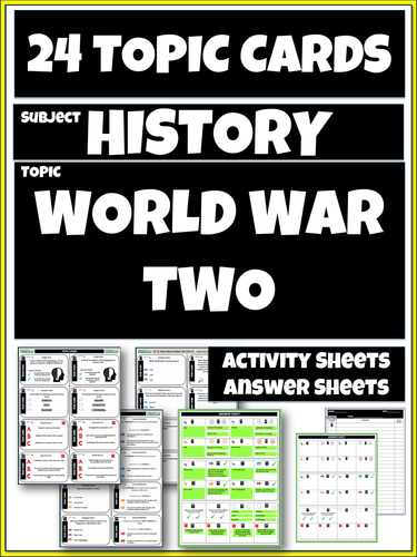 World War Two History Task Cards | Teaching Resources
