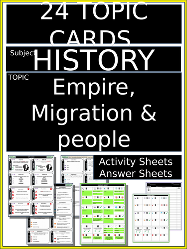 Empire Migration History Task Cards | Teaching Resources