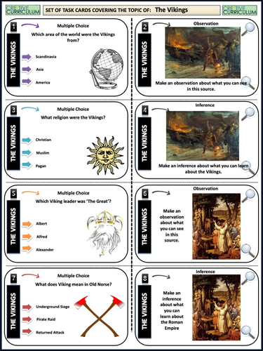 The Vikings Task Cards | Teaching Resources