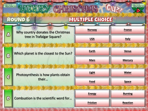 KS3 Science Christmas Quiz | Teaching Resources
