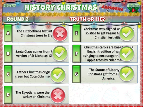 History Christmas Quiz | Teaching Resources