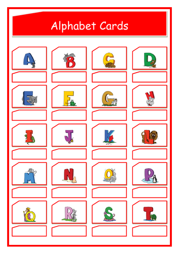 Alphabet Cards Activity | Teaching Resources