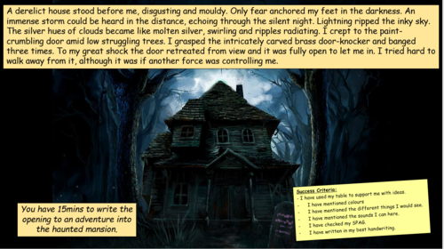 'Haunted Mansion' Halloween Creative Writing Lesson | Teaching Resources