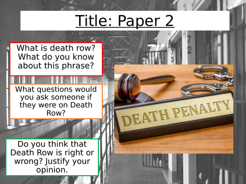 Death Penalty- Writing a speech | Teaching Resources Death Penalty- Writing a speech | Teaching Resources