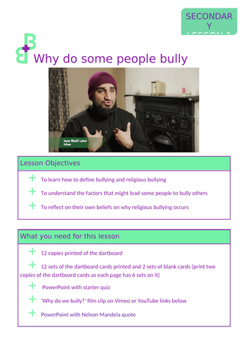 'Bullying and Belief Toolkit' - Secondary | Teaching Resources