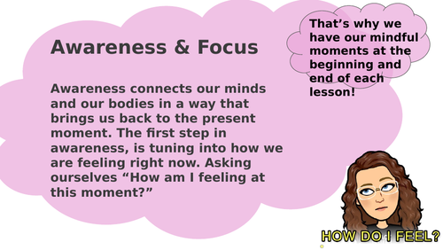 WFH Mindfulness: Unit 2 lesson 1 Awareness & Focus | Teaching Resources