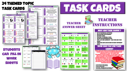 Shakespeare Task Cards | Teaching Resources