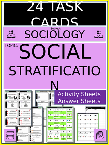 Social Stratification Sociology Task Cards | Teaching Resources