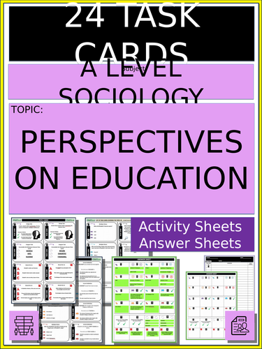 A level Sociology Task Cards - Education | Teaching Resources