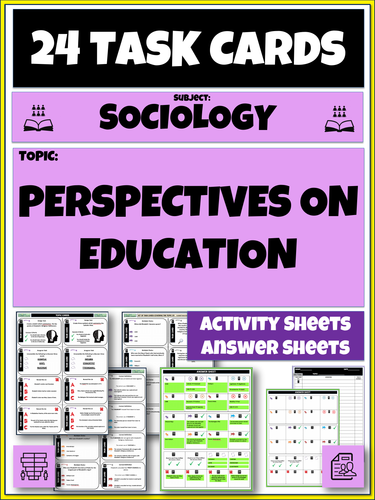 A level Sociology Task Cards - Education | Teaching Resources