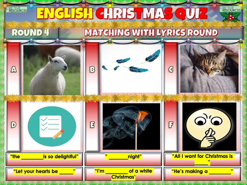 Christmas English Quiz | Teaching Resources