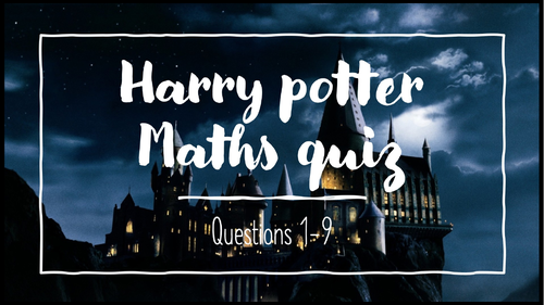 Harry Potter Halloween Maths Quiz Resource | Teaching Resources