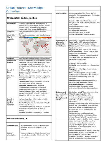 OCR B GCSE Geography Resource Reliance knowledge organiser | Teaching ...