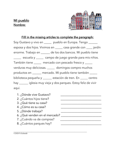 Spanish Articles Review with a Short story: Artículos definidos e ...