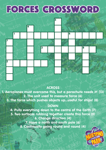 Forces / physics crossword | Teaching Resources