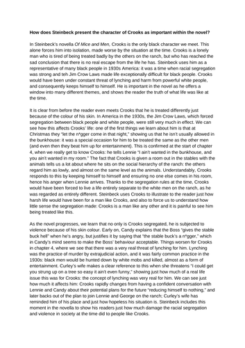 Of Mice and Men: Chapter 4: Crooks | Teaching Resources