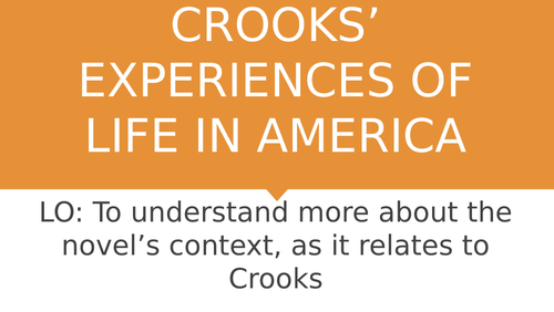 Of Mice and Men: Chapter 4: Crooks | Teaching Resources