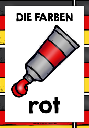 GERMAN COLOURS FLASHCARDS POSTERS | Teaching Resources