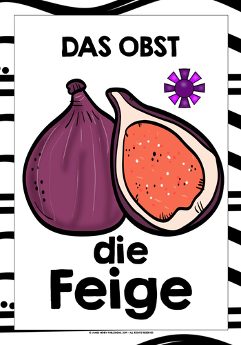 GERMAN FRUITS FLASHCARDS POSTERS | Teaching Resources