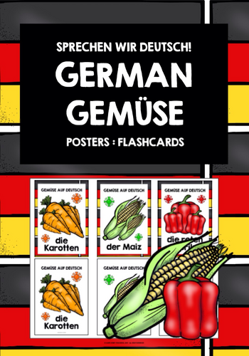 GERMAN VEGETABLES FLASHCARDS POSTERS | Teaching Resources