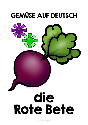 GERMAN VEGETABLES FLASHCARDS POSTERS | Teaching Resources
