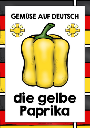 GERMAN VEGETABLES FLASHCARDS POSTERS | Teaching Resources