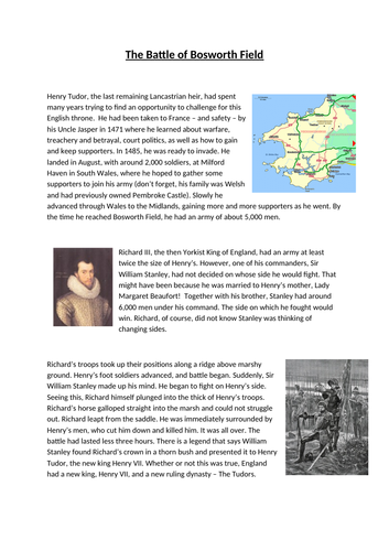 Why did Henry VII win the battle of Bosworth? | Teaching Resources