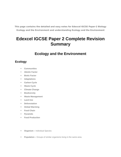 Igcse Edexcel Biology Reproduction And Inheritance Complete Revision Summary Teaching Resources