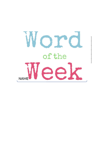Word of the Week | Teaching Resources
