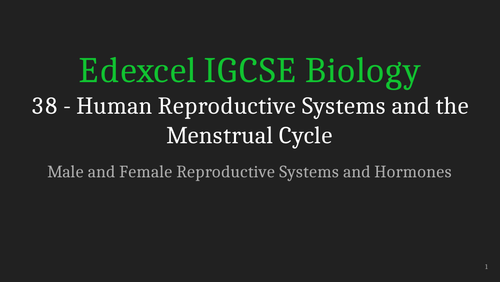 Edexcel IGCSE Biology Presentations Chapter 5 - Reproduction and ...