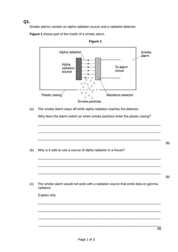 AQA GCSE Physics Unit 1 (P1): Atomic Structure - Radioactive and ...