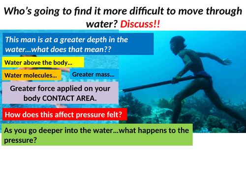 AQA GCSE Physics Unit 2 (P2): Forces Module - Pressure in a Liquid at ...