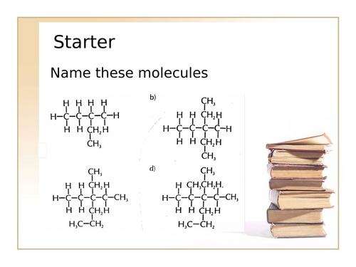 OCR Chemistry Representing Organic molecules | Teaching Resources