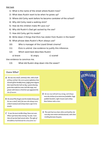 Krindlekrax - 7 Weeks Whole Class Reading - Year 4 | Teaching Resources