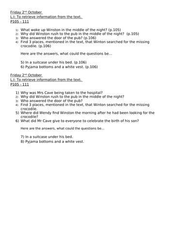 Krindlekrax - 7 Weeks Whole Class Reading - Year 4 | Teaching Resources