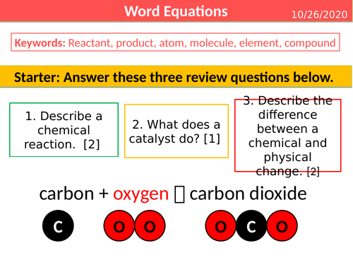 Word Equations | Teaching Resources