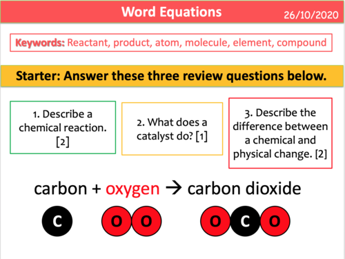 Word Equations | Teaching Resources