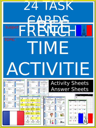 Free Time Activities French Task Cards | Teaching Resources