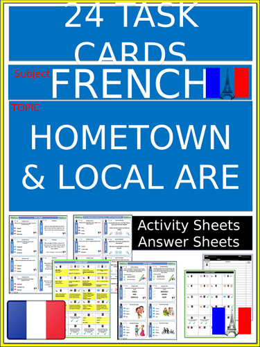 Hometown and Local Area French Task Cards | Teaching Resources