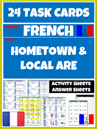 Hometown and Local Area French Task Cards | Teaching Resources