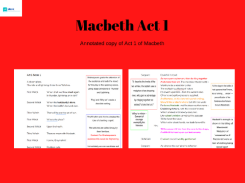 Macbeth Act 1 | Teaching Resources