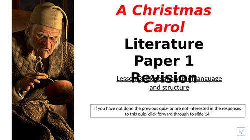 Online Revision Lessons - A Christmas Carol | Teaching Resources