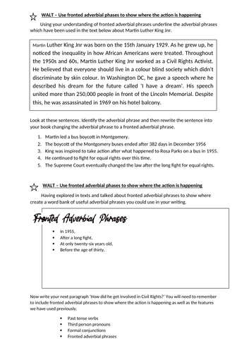 Black History Month Biographical Writing | Teaching Resources